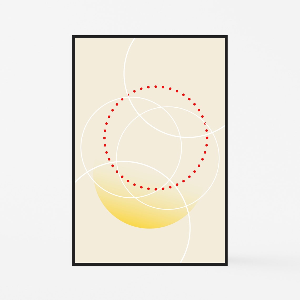 Circle Poster Printable wall art Color art print Modern | Etsy