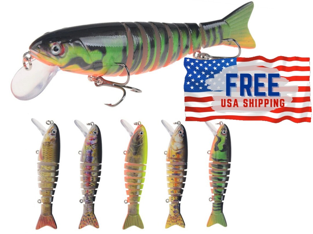 Handmade Jointed Diving Lure Fishing Lures Joint Lure Hard Fishing Bait ...
