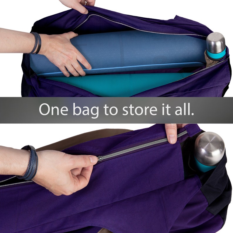US Extra Large Yoga Mat Bag Carrier for Yoga Mats, Bolster, Yoga Blocks ...