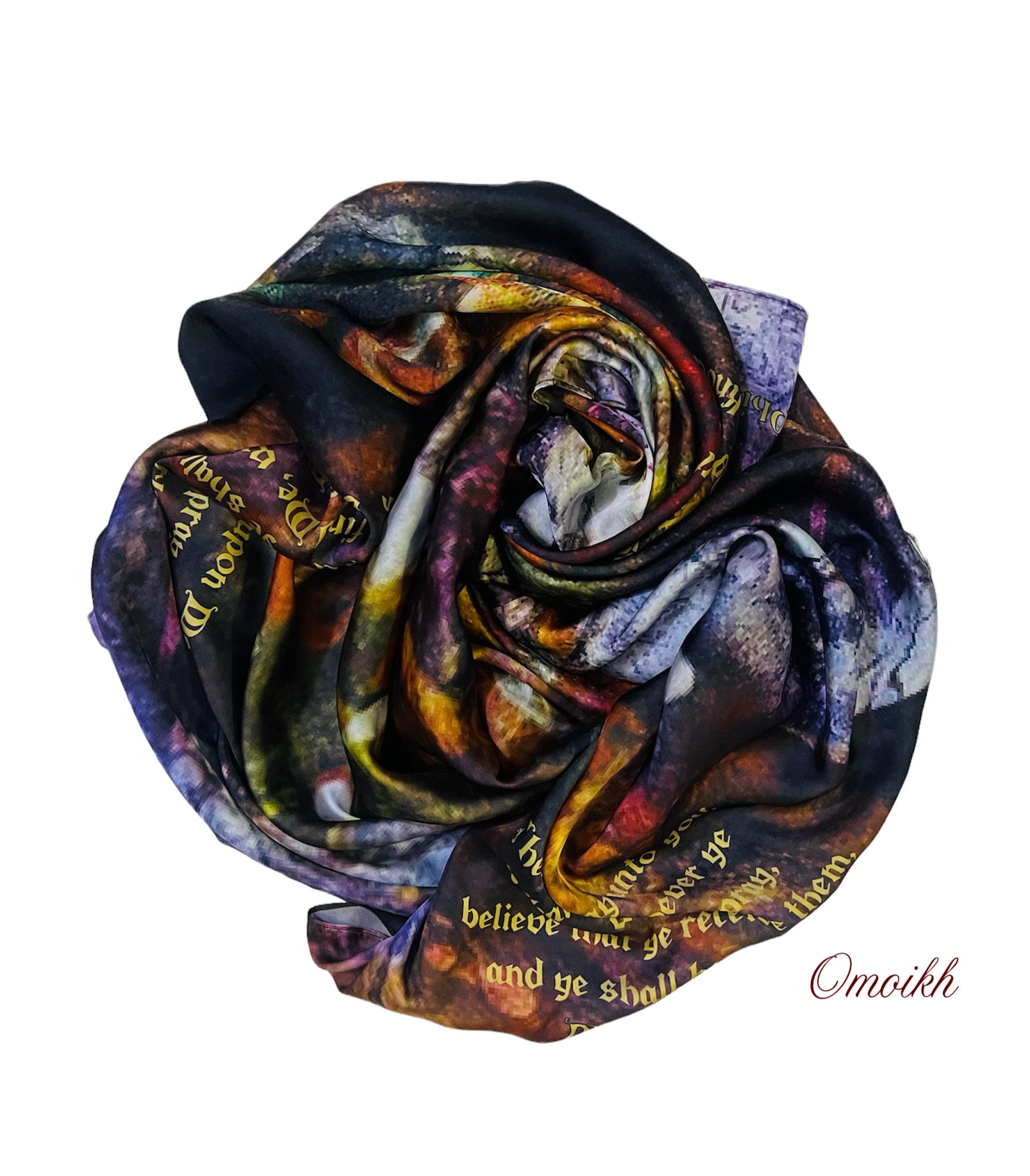 PSALM 91-vibrant and SUPPLICATION (christian Scarf With Bible Verse ...