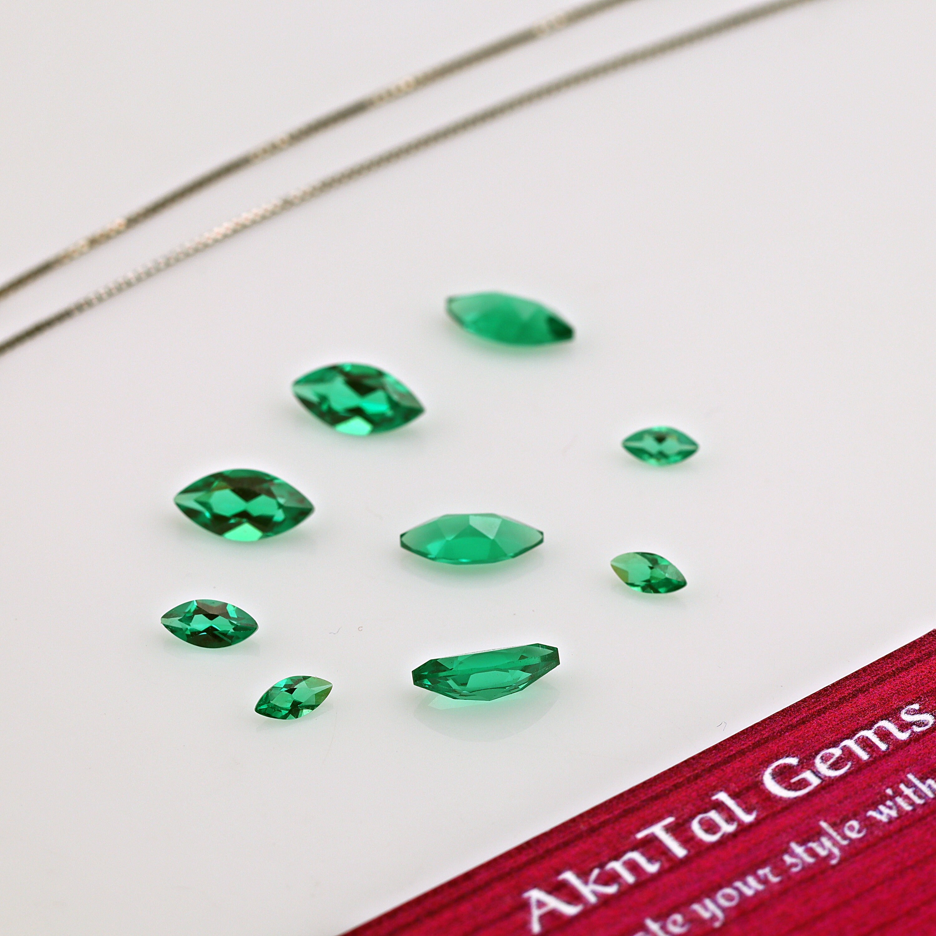 Emerald Marquise Cut Green Medium Nano Crystal Heat Resistant Synthetic ...
