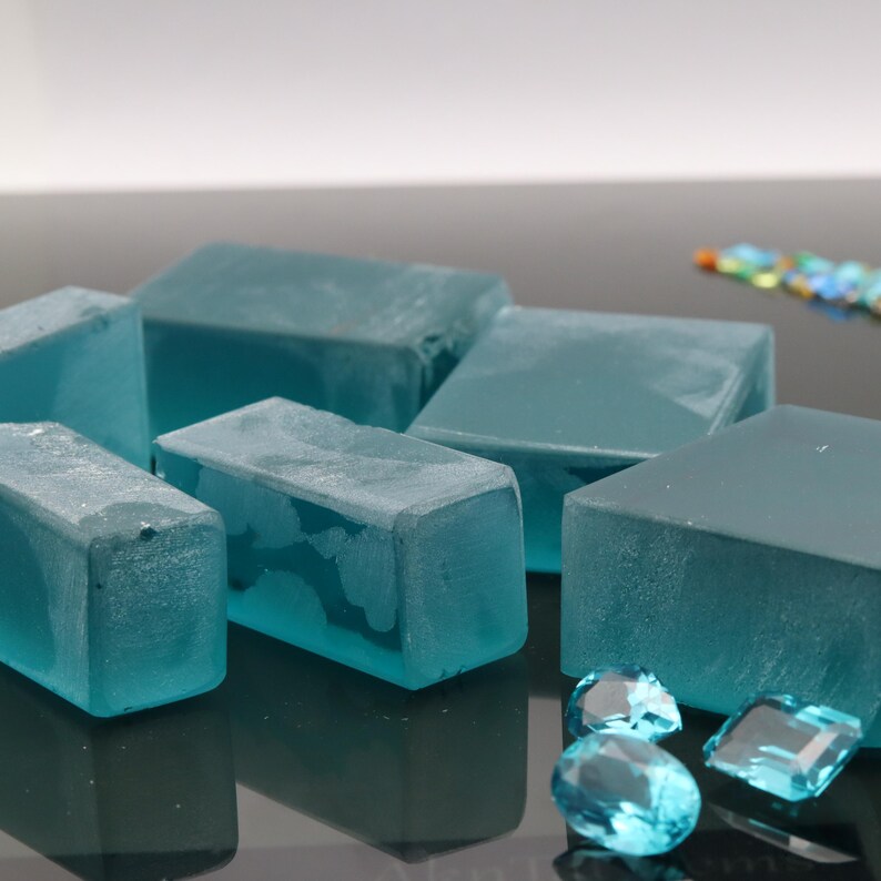 Paraiba Raw Tourmaline Neon Blue Light Nano Crystal Synthetic Faceting ...
