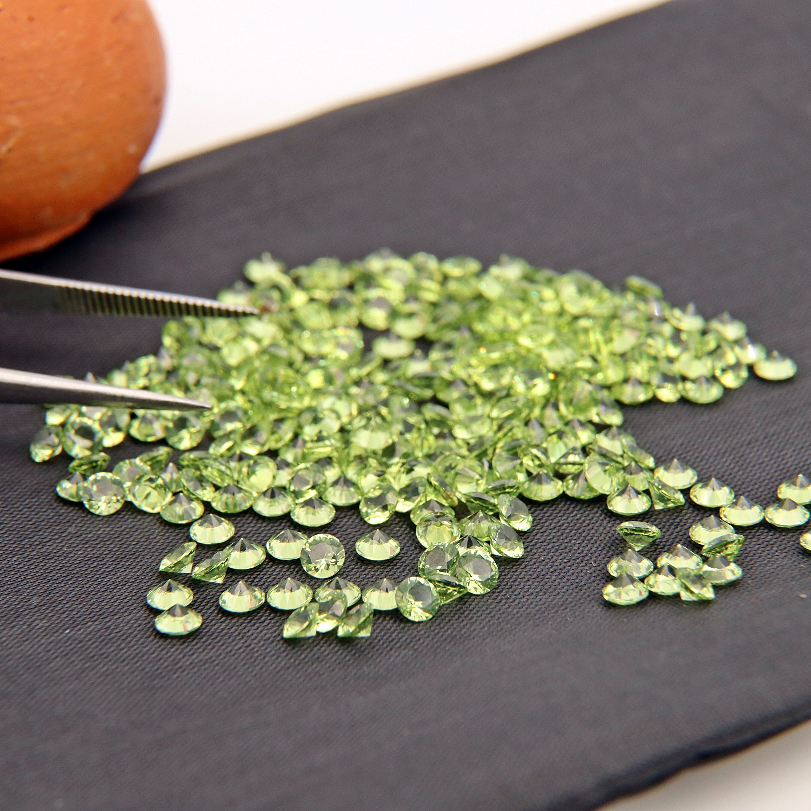 Round Emerald, Peridot, Citrine Nano Crystal Fine Jewelry Grade ...