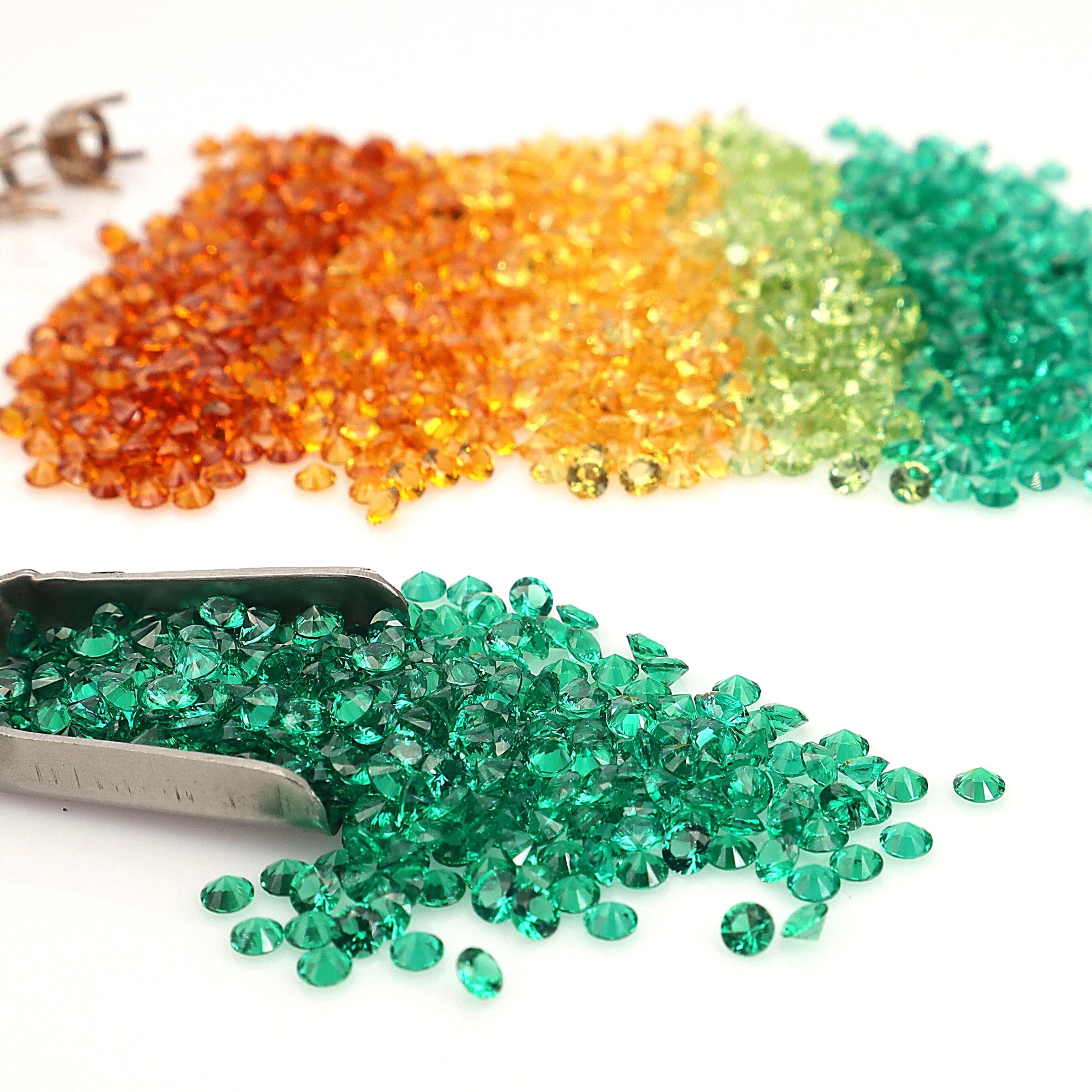 Round Emerald, Peridot, Citrine Nano Crystal Fine Jewelry Grade ...