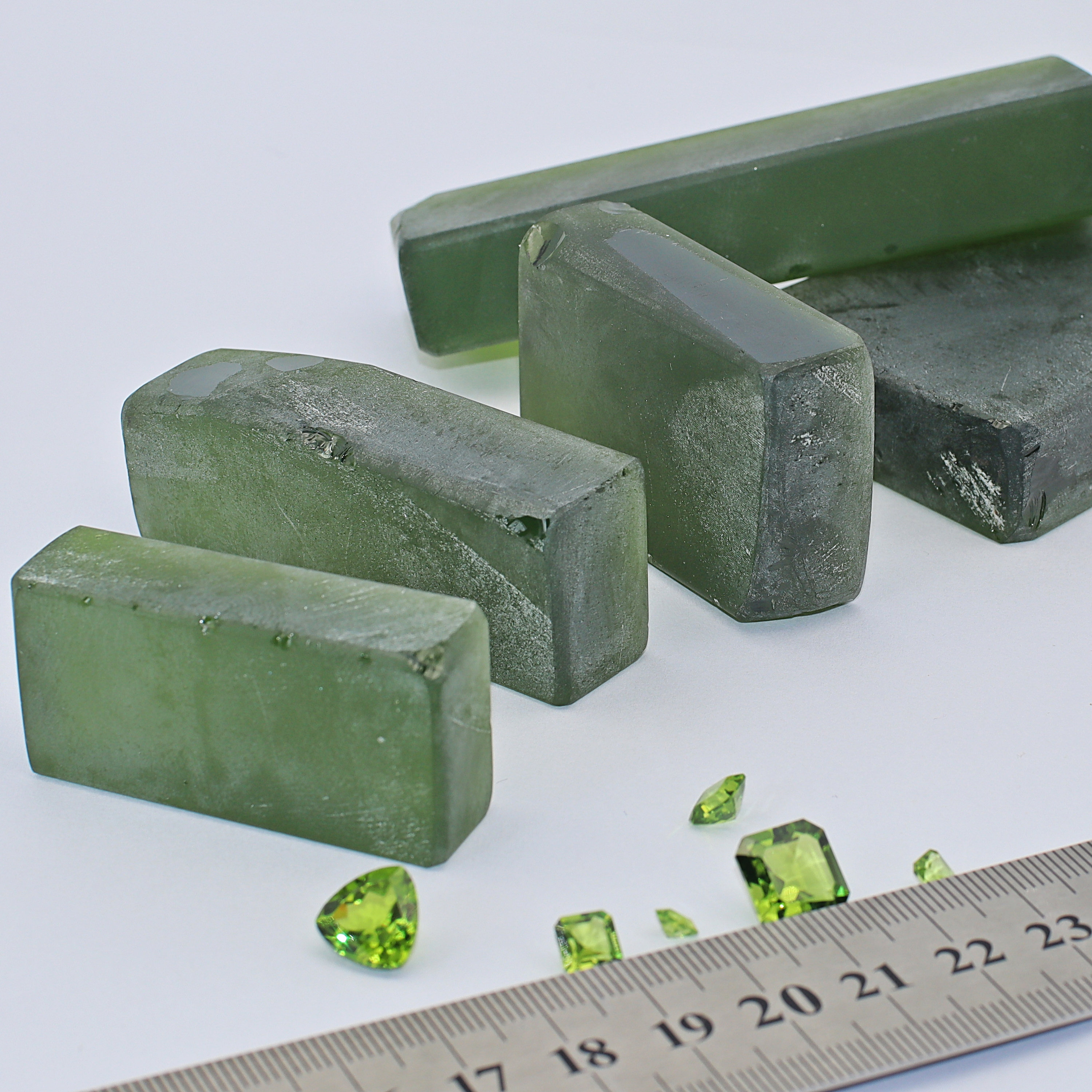 Peridot Raw Intense Green Color Nano Crystal Synthetic Faceting Grade ...