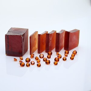 Raw Orange Amber Palmeira Citrine Nano Crystal Faceting Grade Rough ...