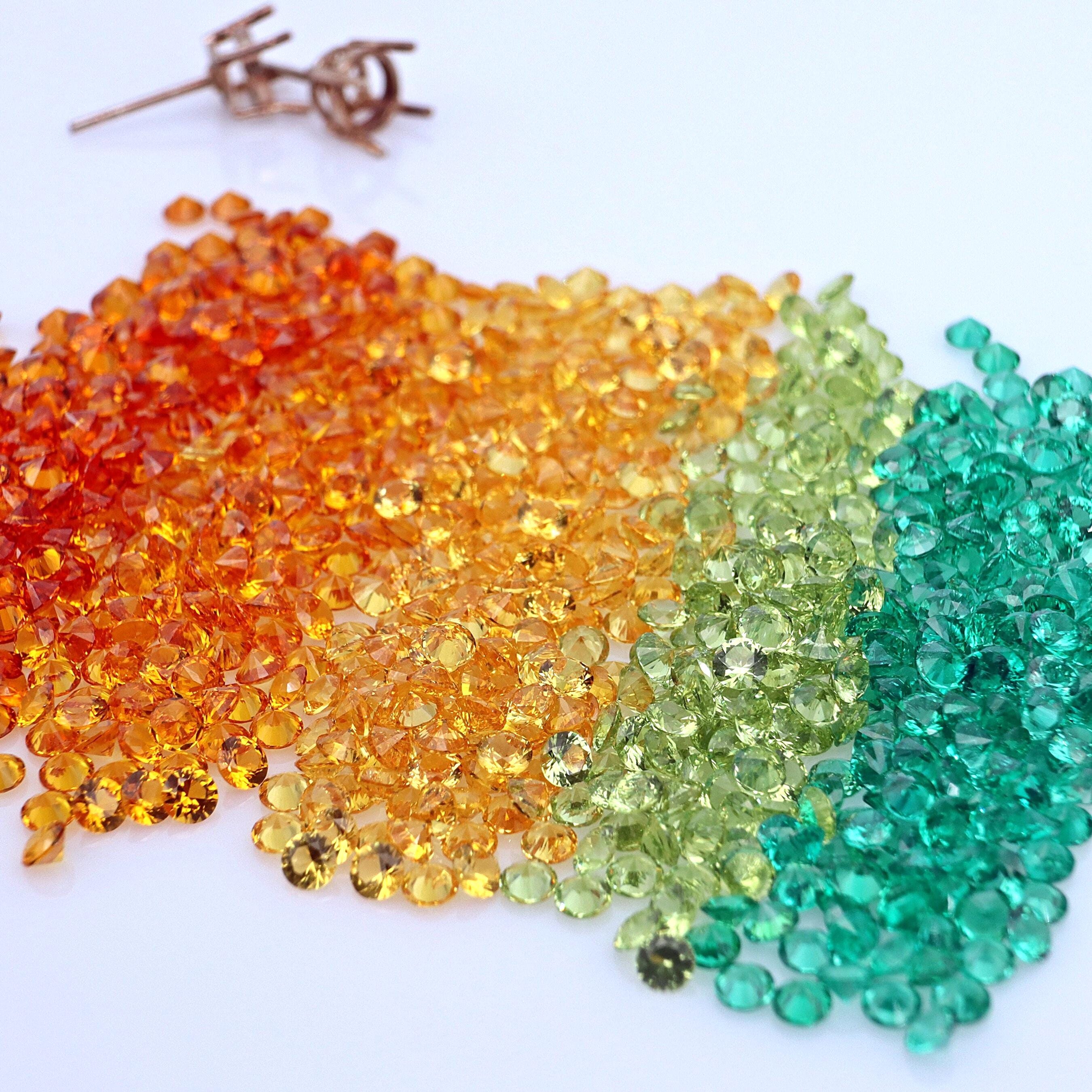 Round Emerald, Peridot, Citrine Nano Crystal Fine Jewelry Grade ...