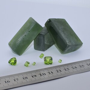Peridot Raw Intense Green Color Nano Crystal Synthetic Faceting Grade ...