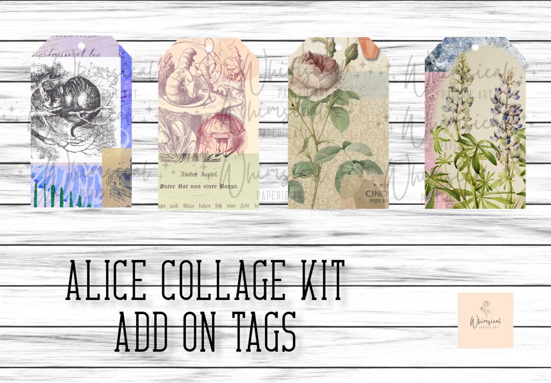 Alice Tags Alice Journal Printable Alice Junk Journal - Etsy