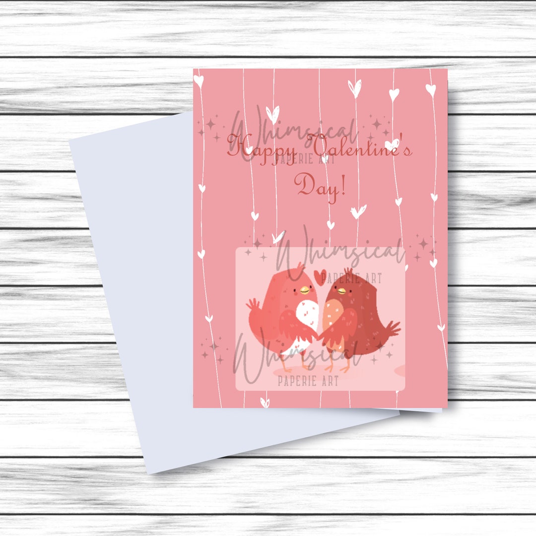 Carte de Saint-Valentin imprimable, Carte de Saint-Valentin doiseau ...