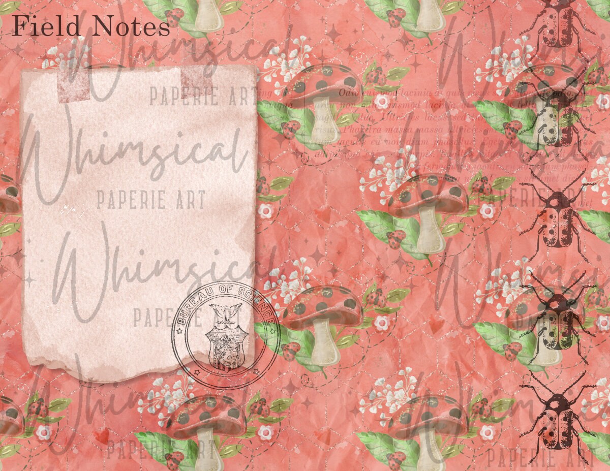 Lady Bug Junk Journal Kit, Printable Journal Ephemera, Ladybug Journal ...
