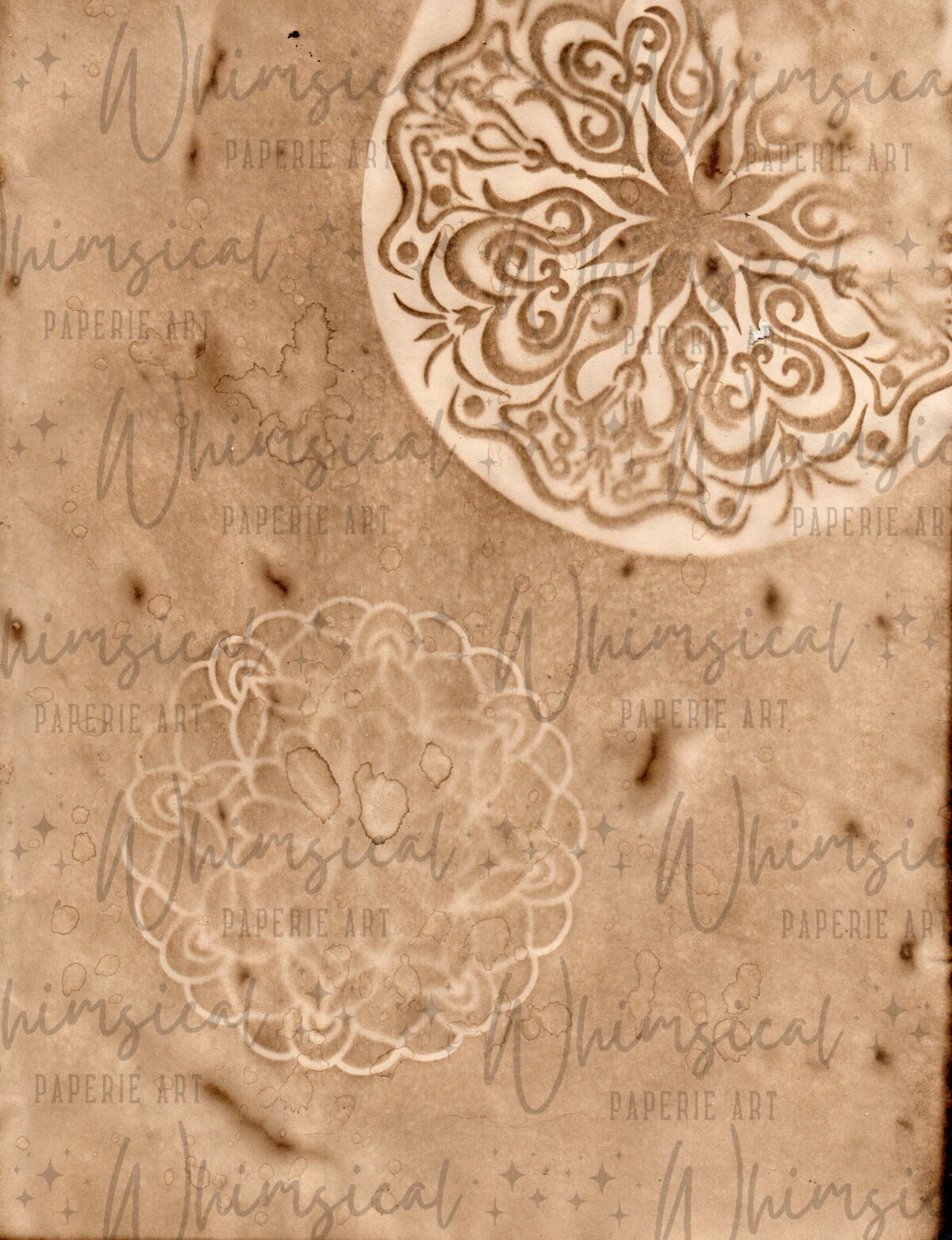 Coffee Dyed Paper Digital, Background Paper, Junk Journal Pages ...