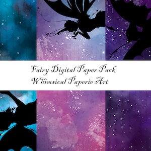 Fairy Digital Paper, Printable Journal Pages, Printable Scrapbook Paper ...