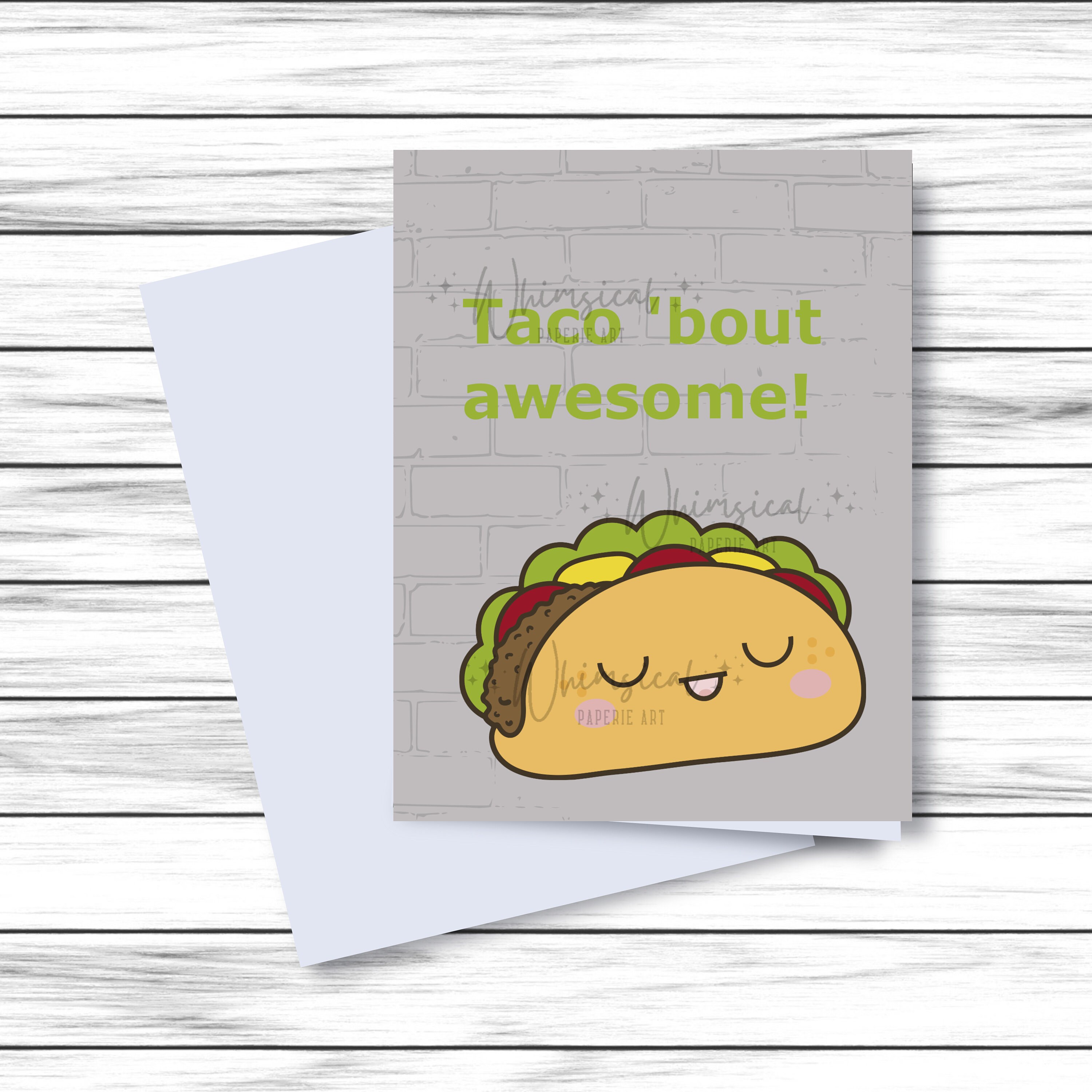 Taco Card, Printable Card for Friend, Taco Greeting Card, Pun Card ...