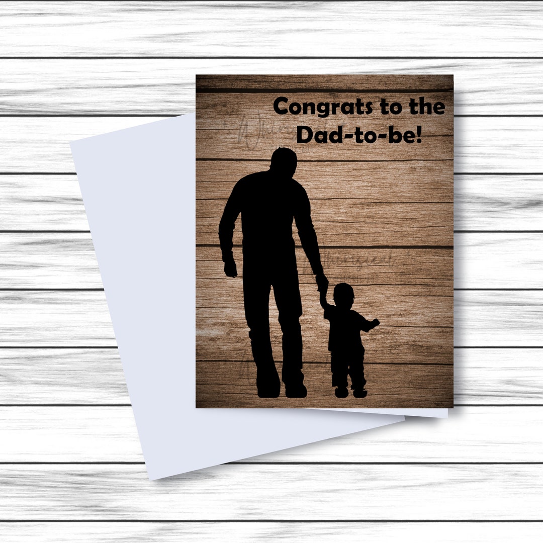 Dad to Be Card, Printable Baby Shower Card, Digital Download, Baby ...