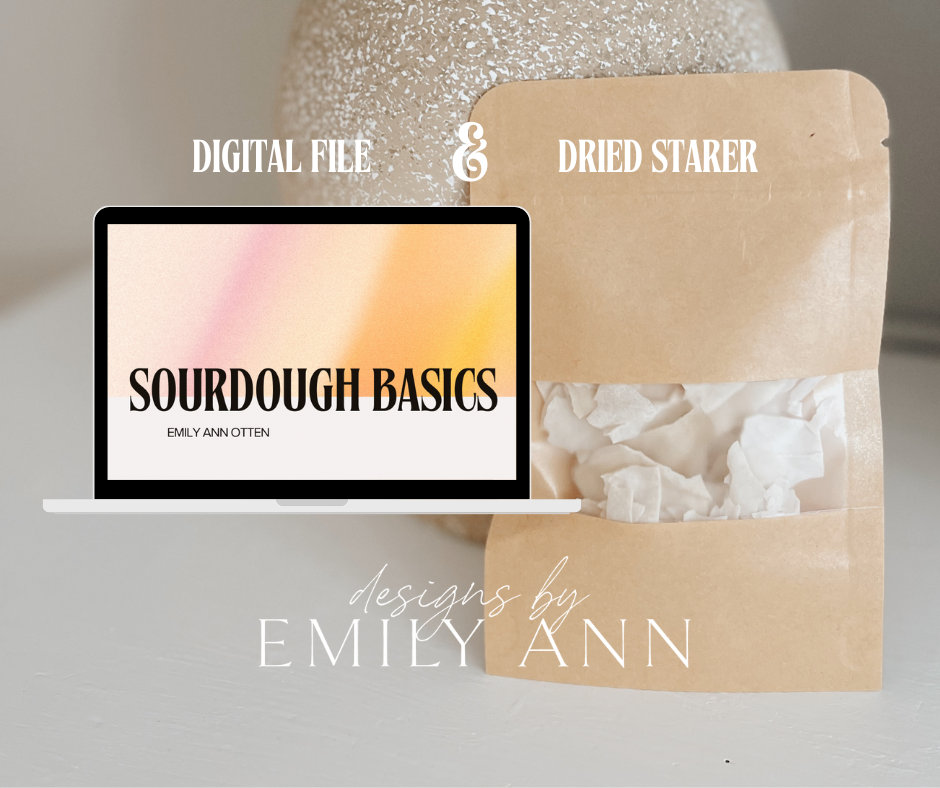 SOURDOUGH BASICS KIT 100 Year Old Dried Organic Sourdough Starter & Digital Sourdough Guide Step ...