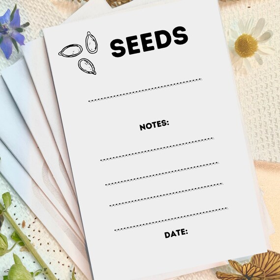Seed Saver Envelopes Seed Packets 10 Seed Saving Envelopes | Etsy