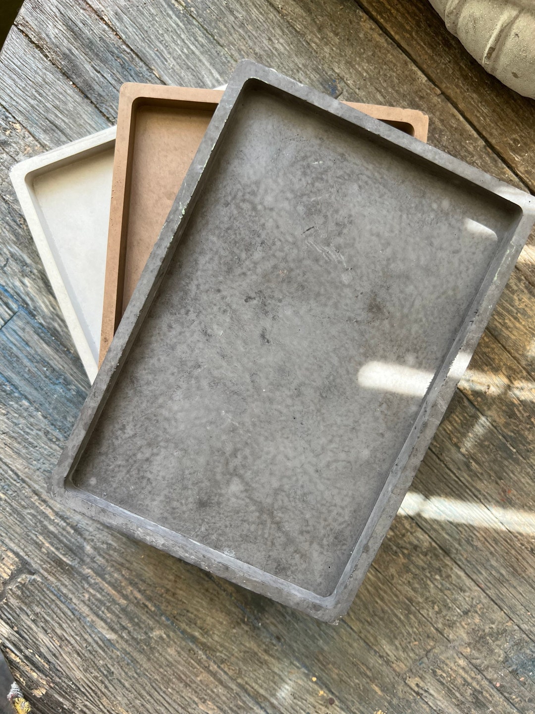 Concrete Rectangular Tray/ Concrete / Concrete Decorative Tray | Smudge ...