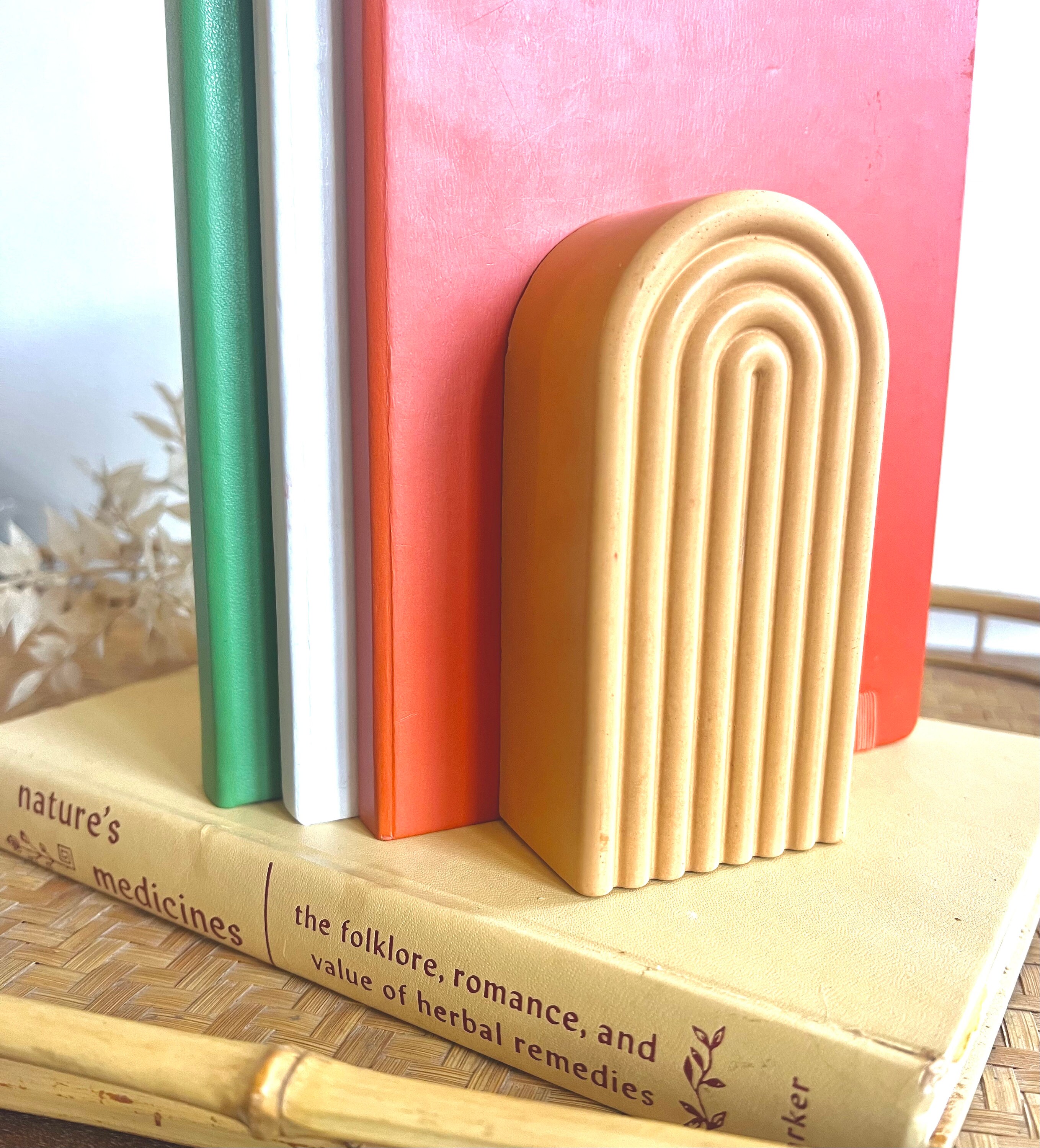 Concrete Bookend Set / Concrete Decorative Book Ends / Cement / Library ...