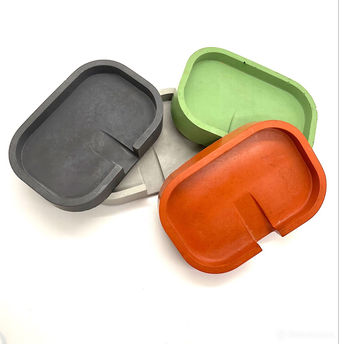 Concrete Soap Dish, Retro, Mid Century Modern, Draining Soap Holder ...