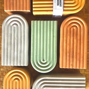 Concrete Bookend Set / Concrete Decorative Book Ends | Cement / Library ...