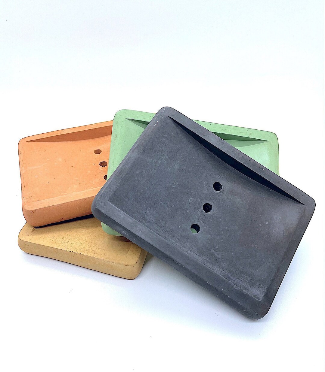 Concrete Soap Dish, Retro, Mid Century Modern, Draining Soap Holder ...