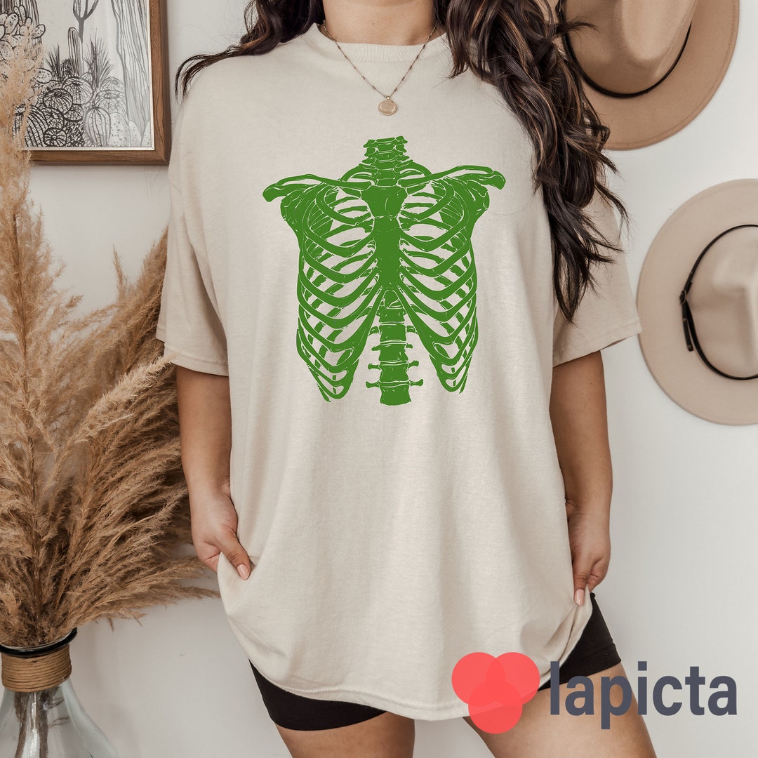 Green Skeleton T-shirt, Spinal Tap Shirt, Skeleton Shirt, Halloween ...