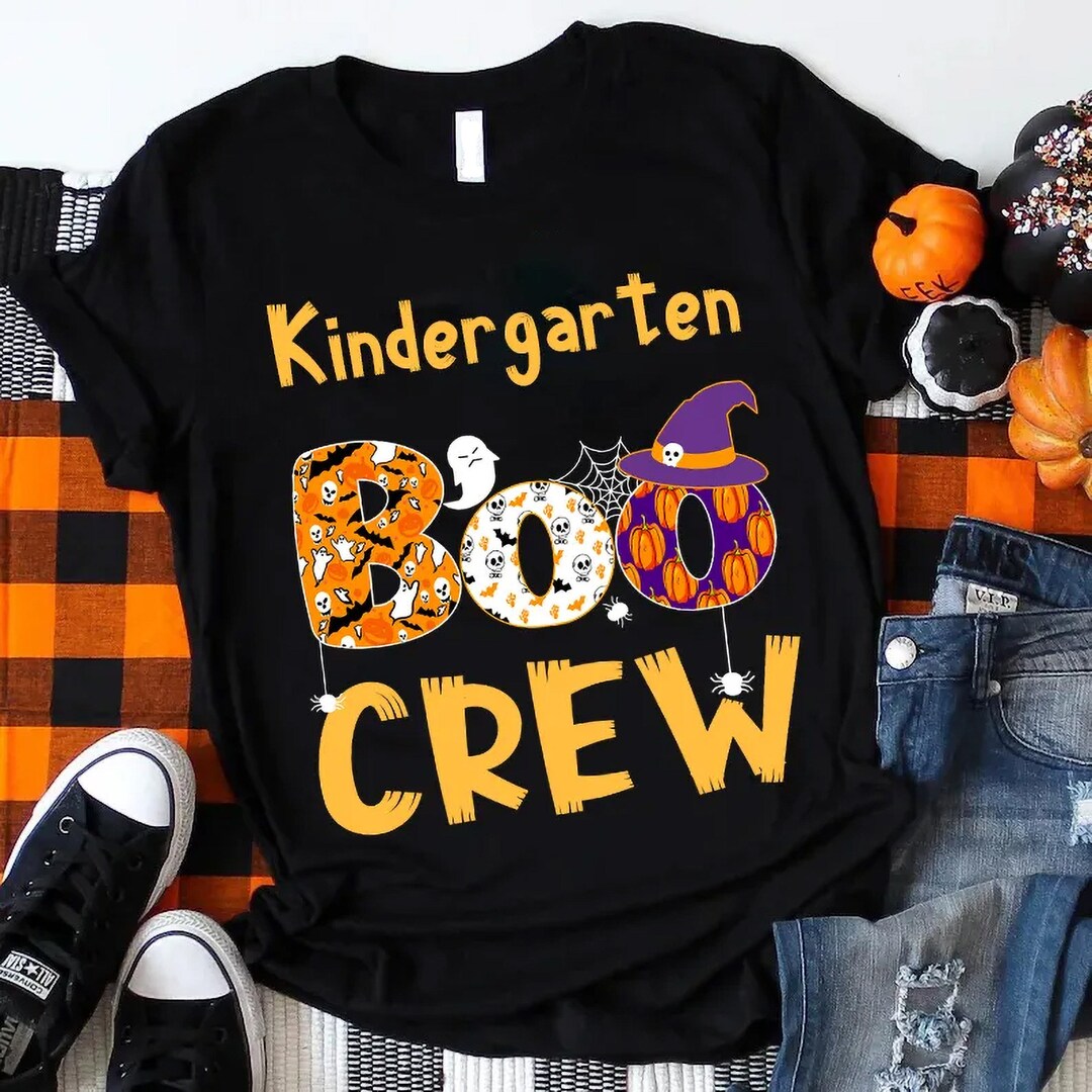 Personalized Kindergarten Boo Crew T-shirt, Kindergarten Shirt, Funny ...