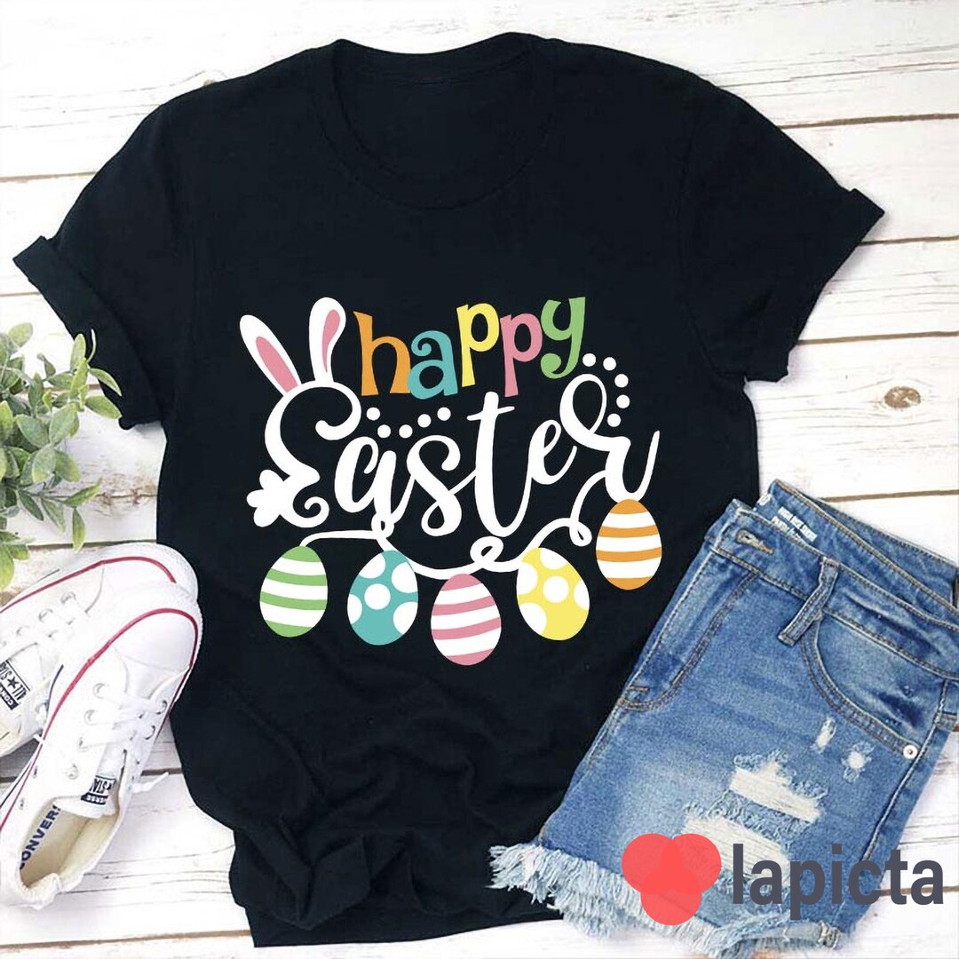 Happy Easter Eggs Teacher T-shirt, Peeps Shirt, Easter Eggs Shirt ...