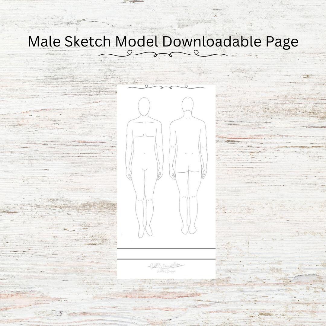 Male Sketch Model Downloadable Sheet - Etsy