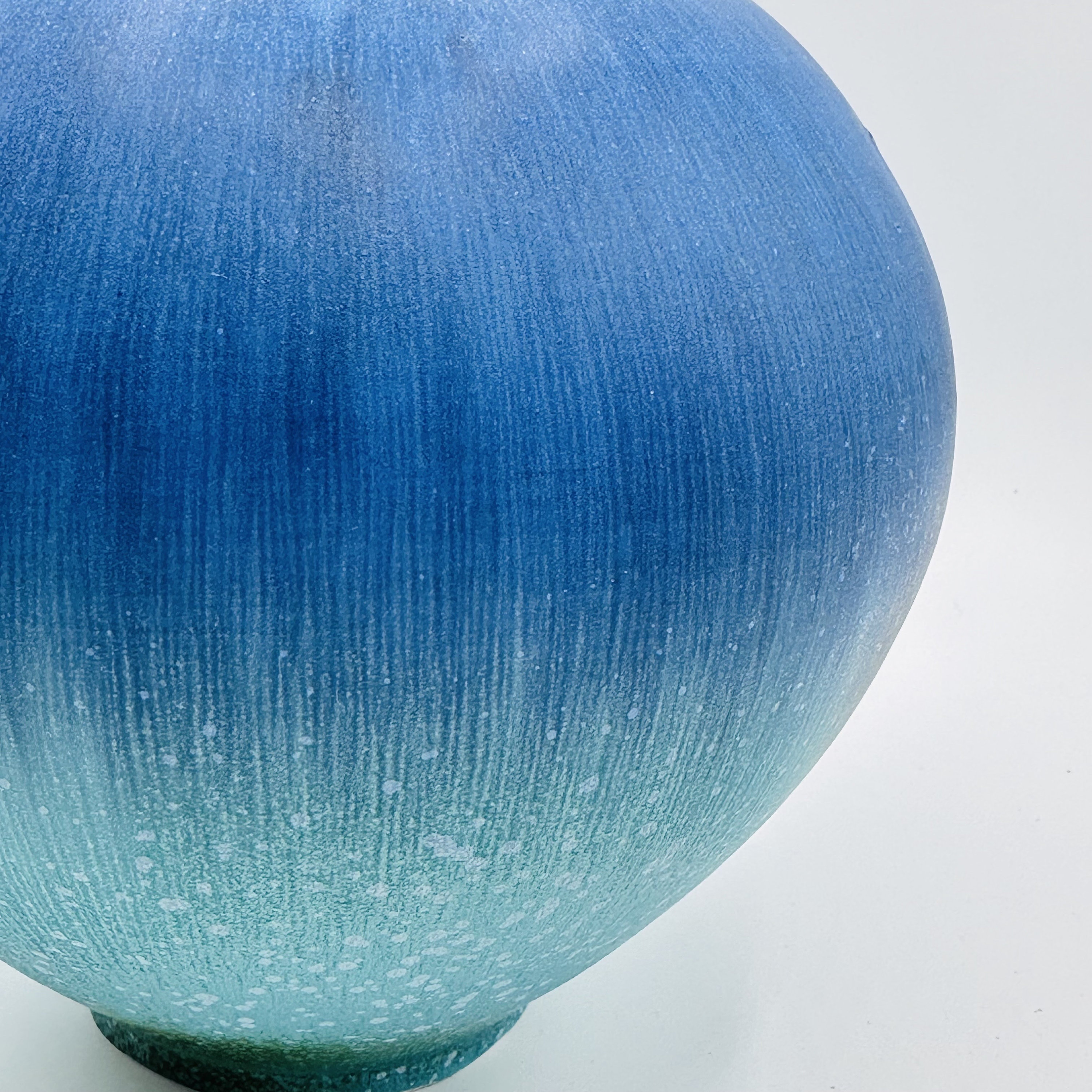 Handmade Korean Moon Jar, Moon Jar, 달항아리, Blue Moon Jar, Moon Vase ...