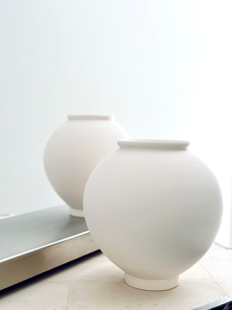 Made to Order : Handmade Korean Moon Jar White Moon Vase - Etsy