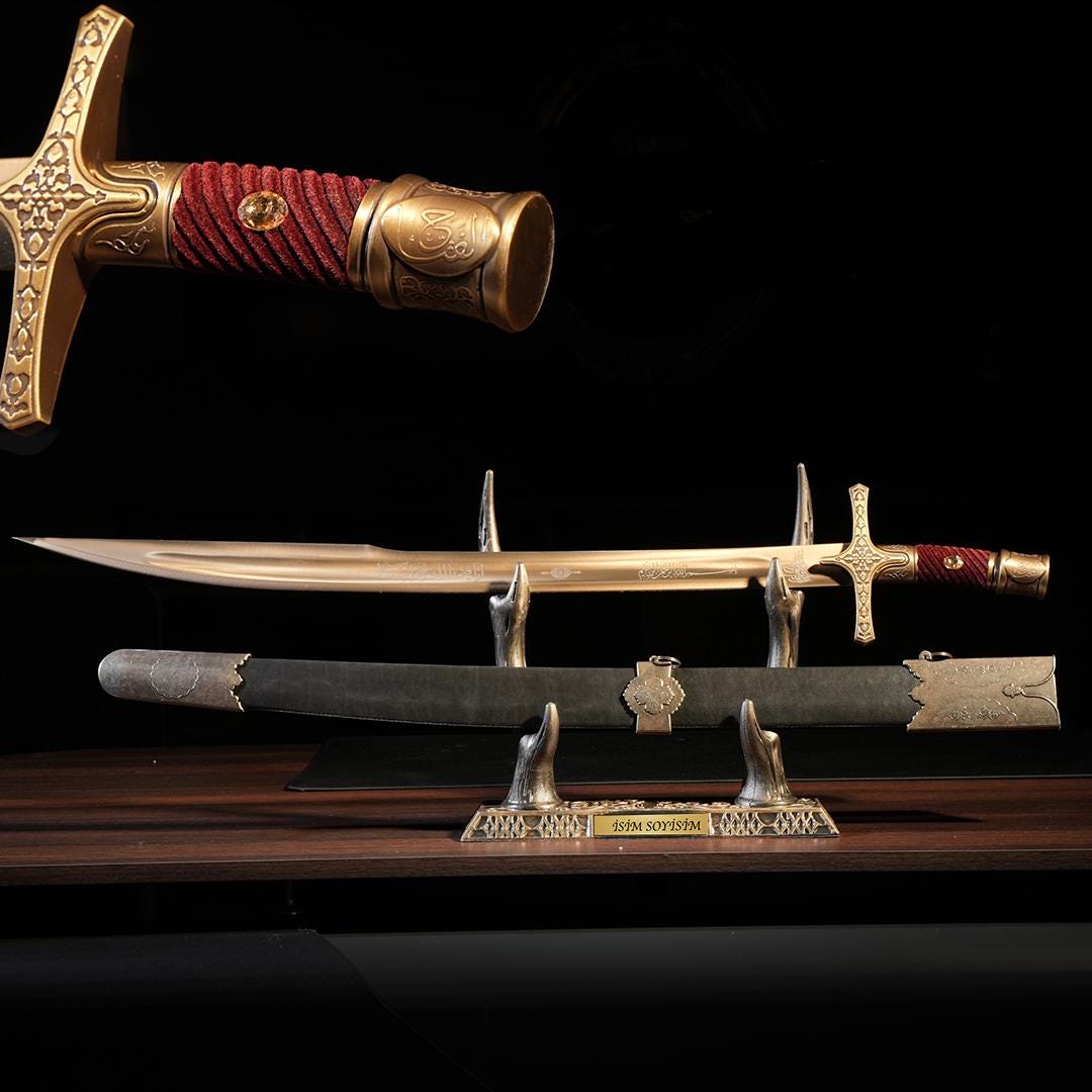 Handmadeturkish Sword Ottoman Sword: Turkish Conqueror Replica, Gift ...