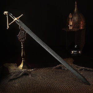 Prophet Muhammad Sword, Hand Forged Damascus Sword, Sword With Box ...