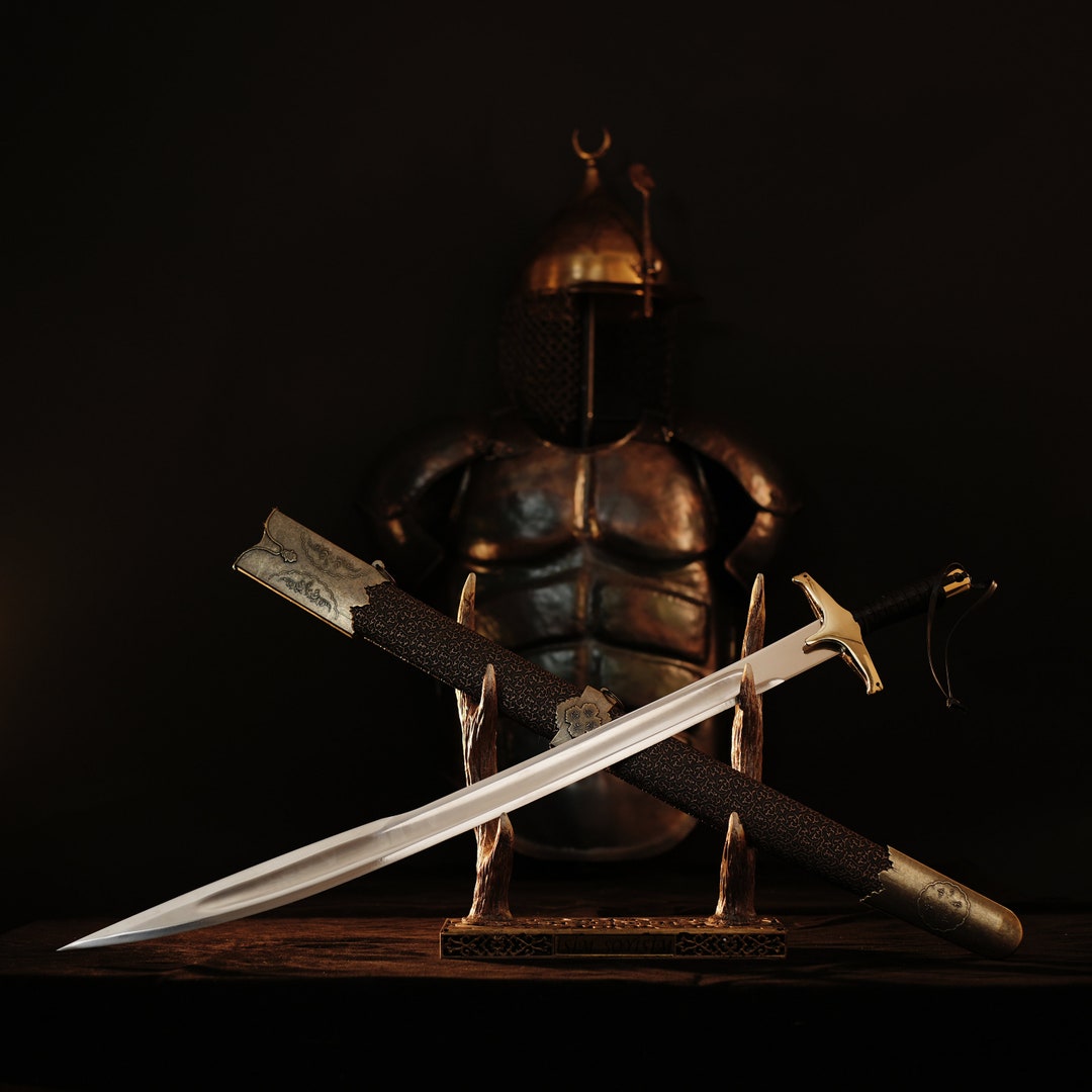 Handmade Ertugrul Sword: Turkish Dirilis Sword, Scabbard Included - Etsy