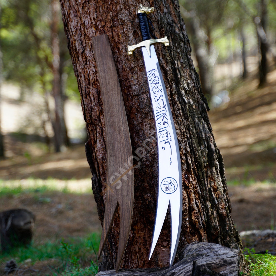 Imam Ali's Sword Zulfiqar Hazrat Ali Sword With Wolf Head - Etsy
