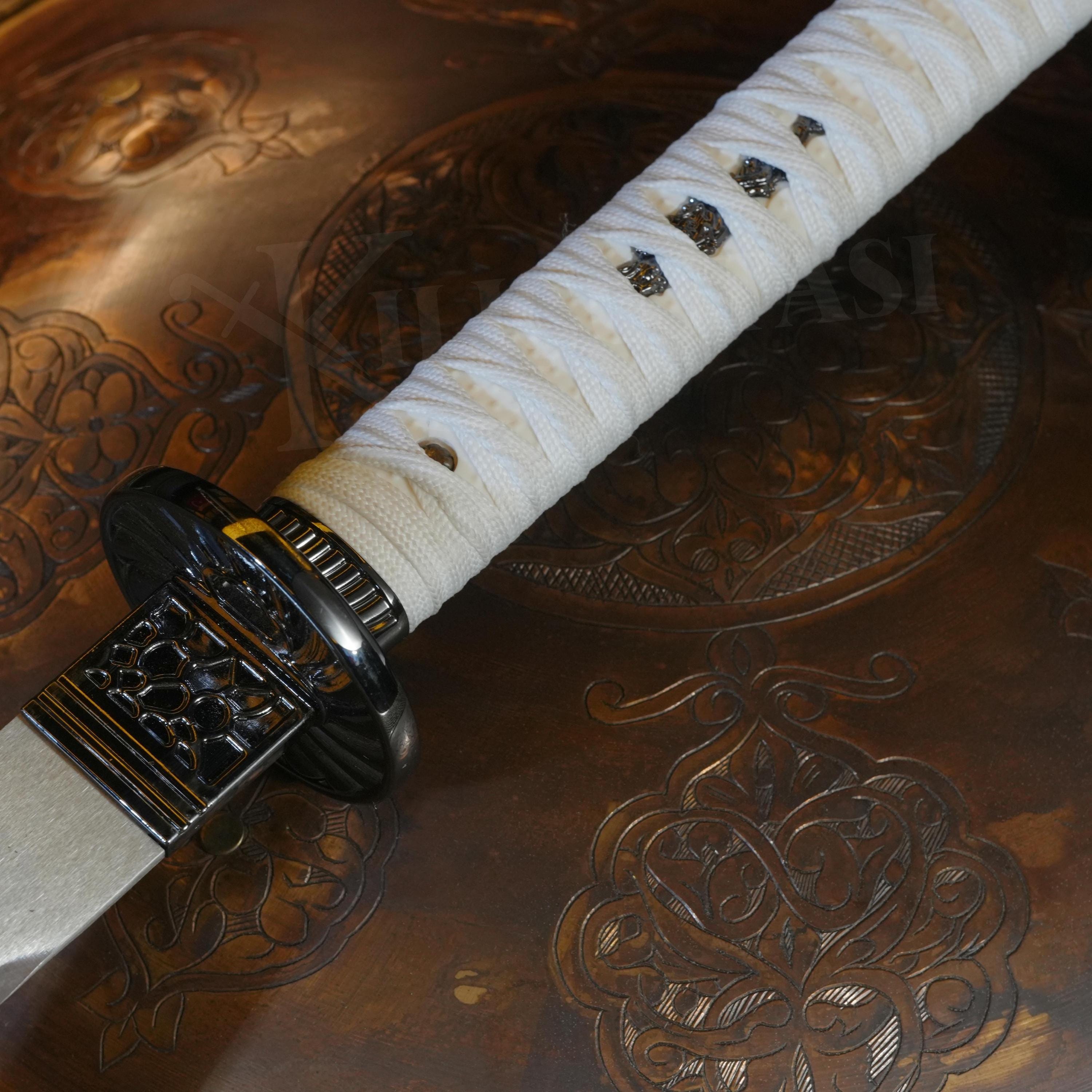 Handmade Katana: Full Tang Japanese Samurai Sword With Display Stand - Etsy