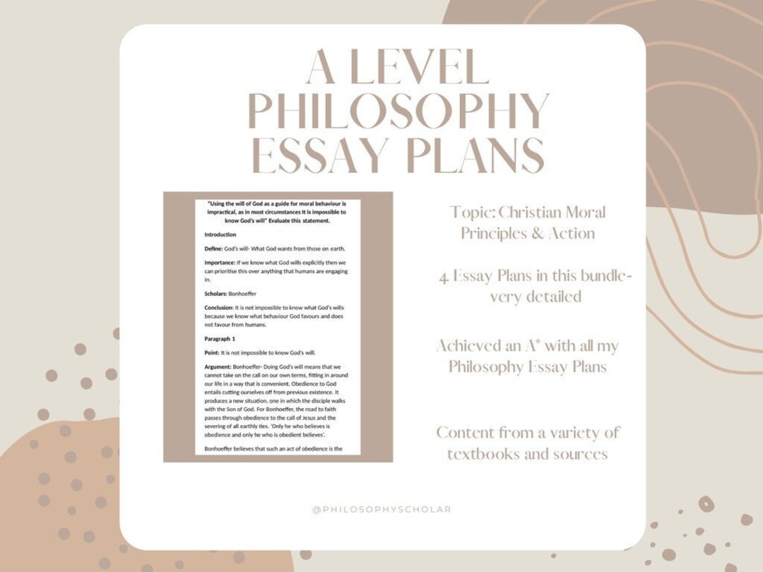 Christian Moral Action and Principles Essay Plans-philosophy & Ethics A ...
