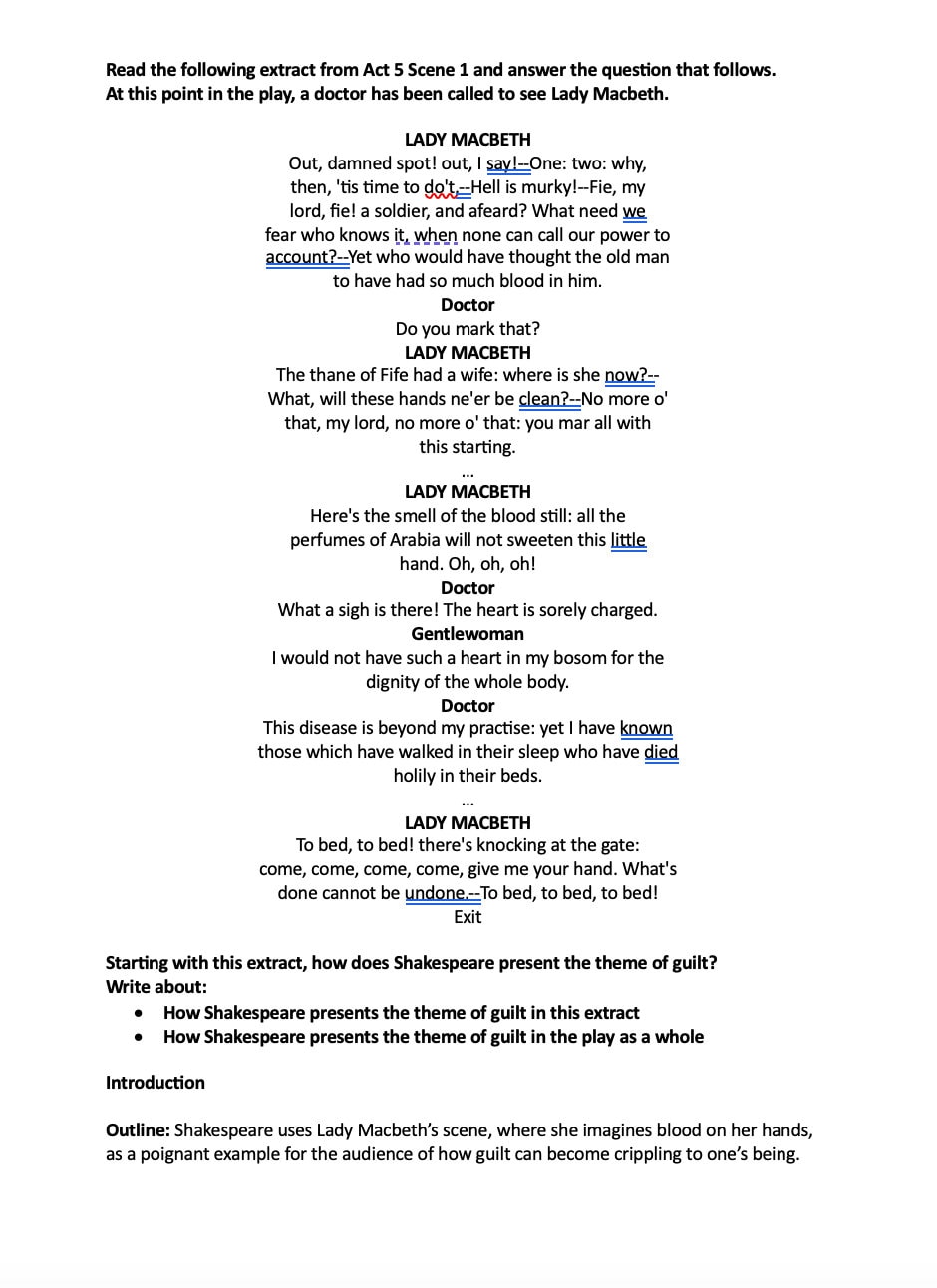 Macbeth Essay Plans GCSE English Literature (characters and Themes) - Etsy