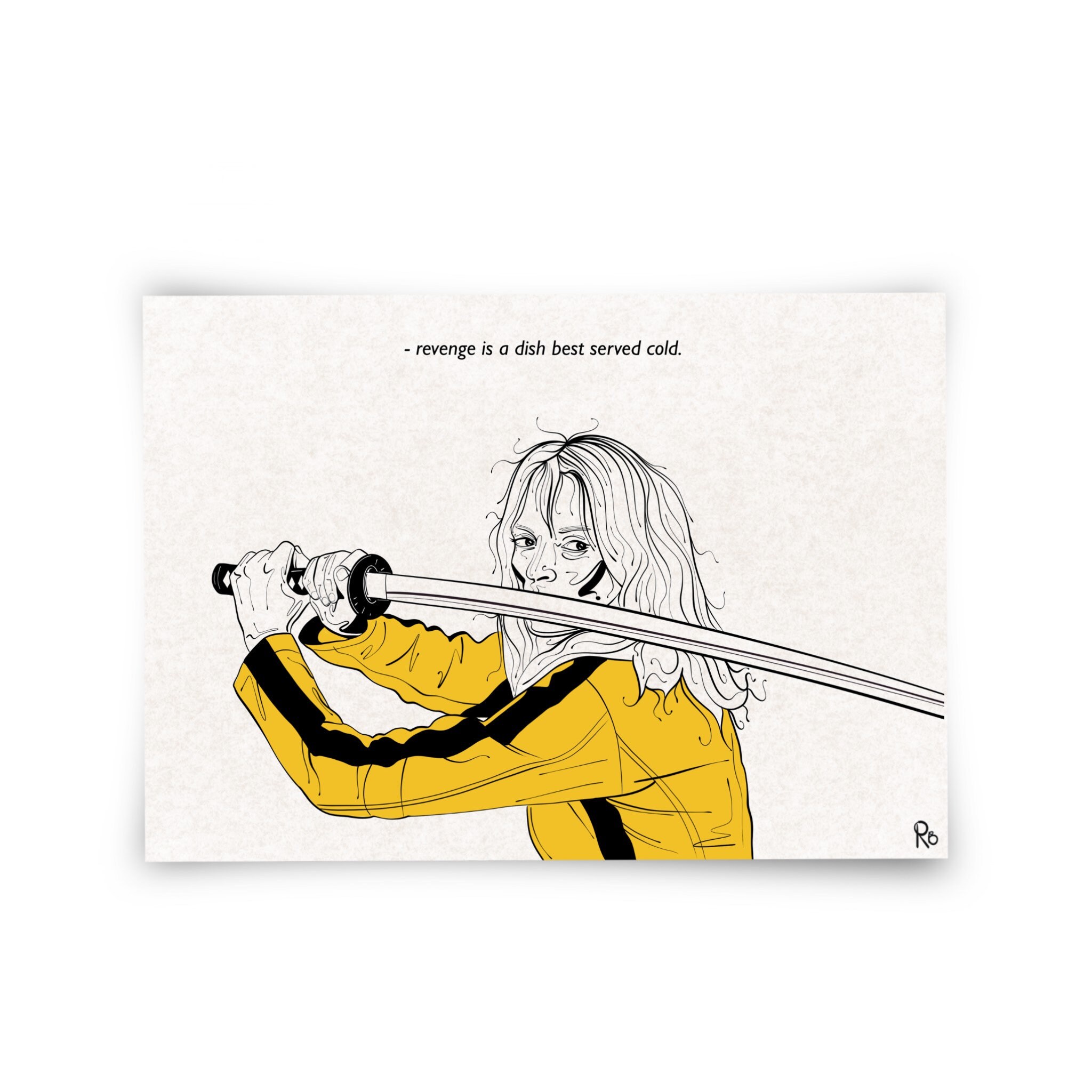 KILL BILL A5 the Bride Uma Thurman Quentin Tarantino - Etsy Hong Kong