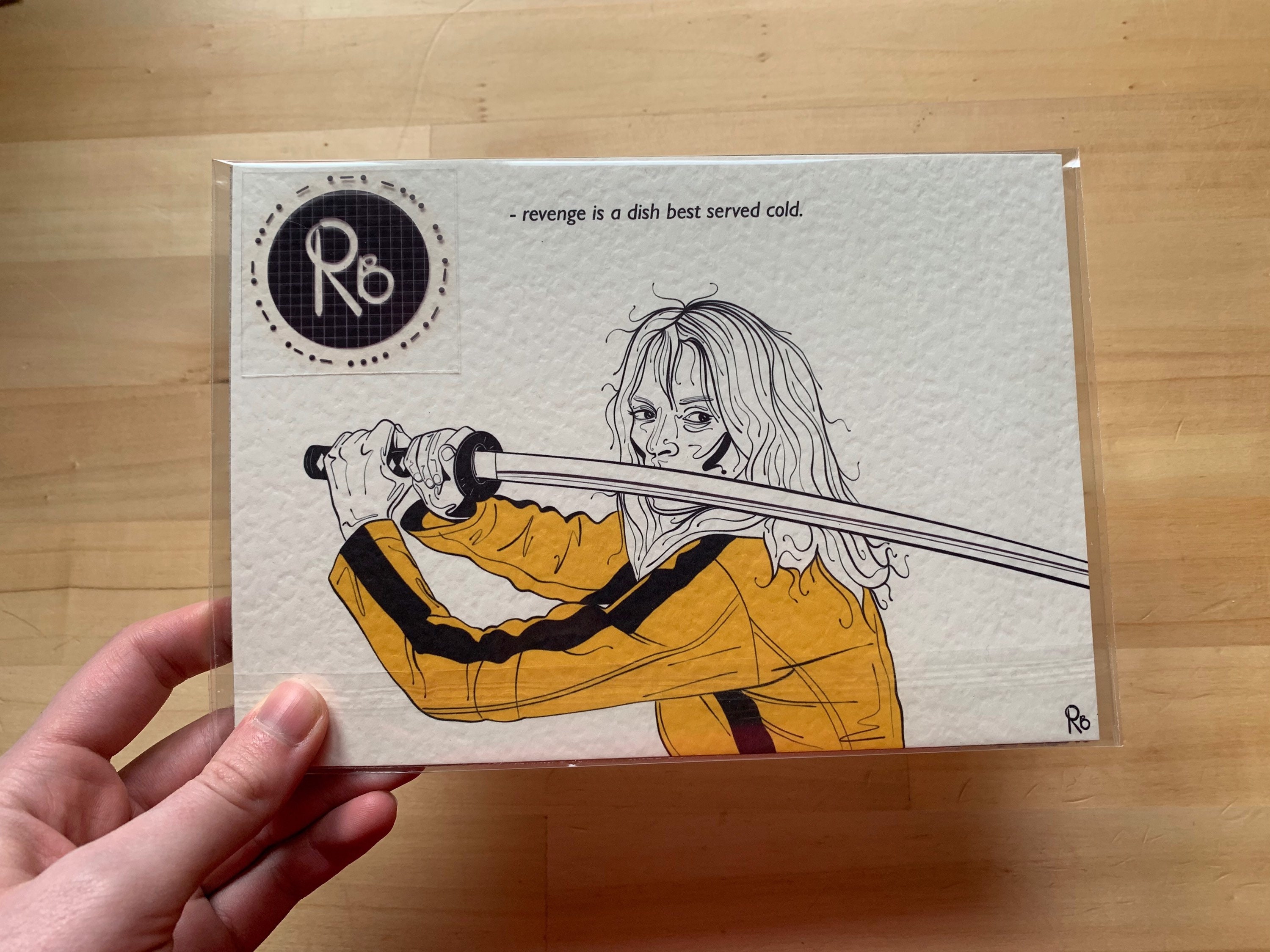 KILL BILL A5 the Bride Uma Thurman Quentin Tarantino - Etsy Hong Kong