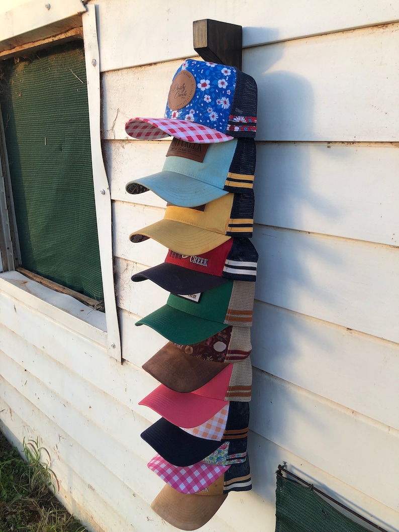 Cap Hat Holder. Timber Cap Stand. Hat Rack. 10 Hook Cap Display - Etsy ...