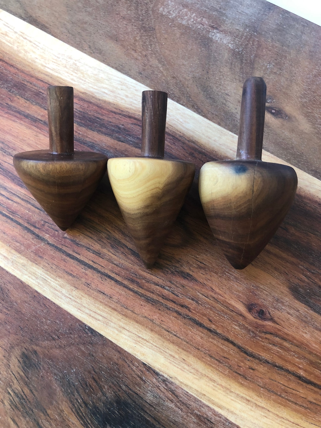 Handmade Wood Turned Spinning Tops - Etsy