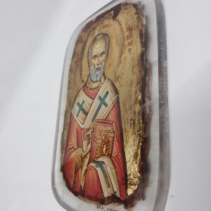 Handmade Resin Encased Orthodox Icon of Saint Nicholas .unique Piece - Etsy