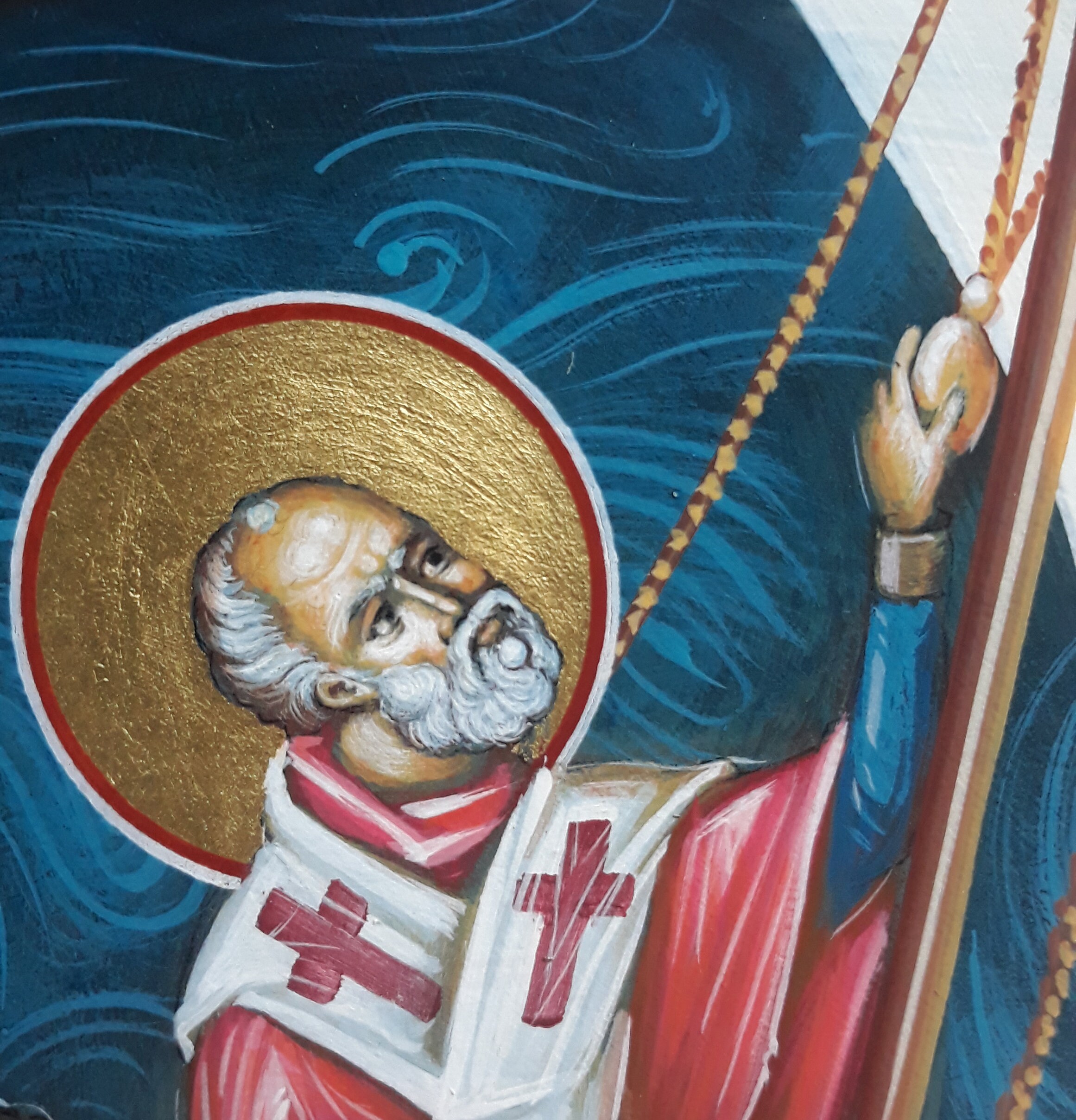 Handpainted Icon of Saint Nicholas Saving the Sailors - Etsy
