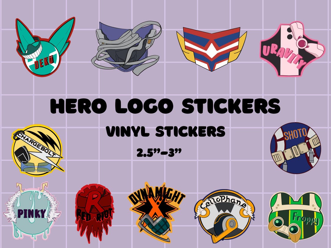 Hero Logo Stickers - Etsy