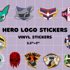 Hero Logo Stickers - Etsy