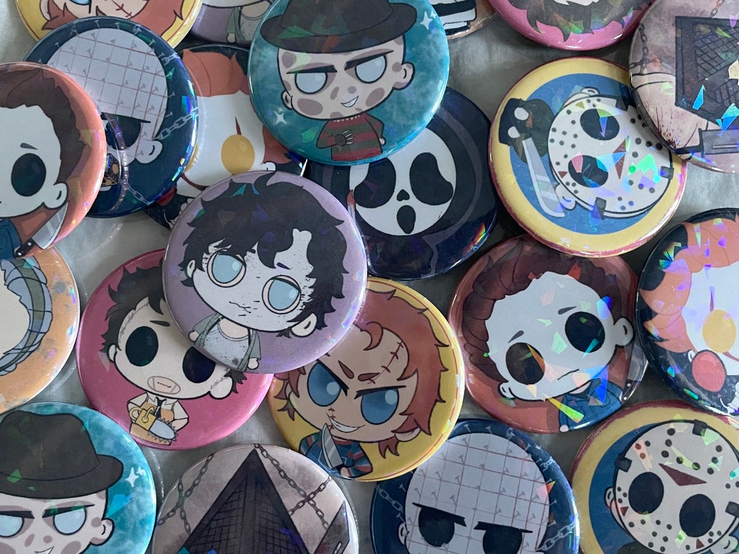 Horror Buttons | Holographic - Etsy