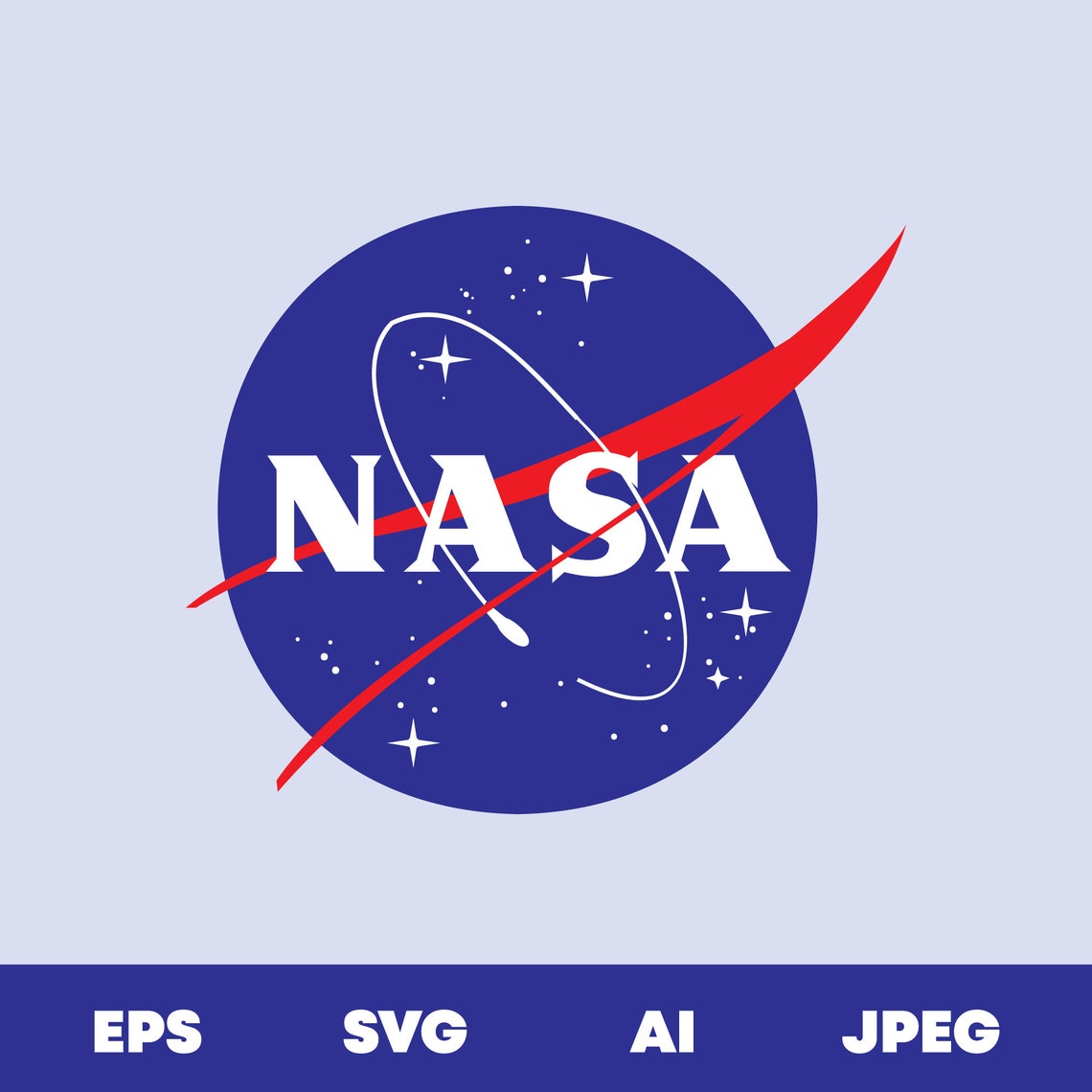 NASA Logo Design Cricut and Cameo Layered Digital Vector - Etsy