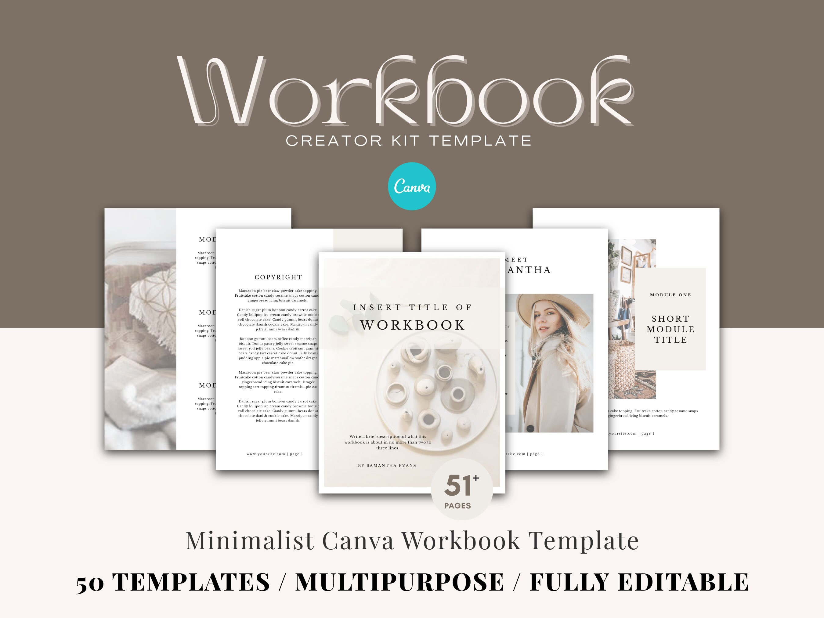 Minimalist Canva Workbook Template, Lead Magnet Worksheet Template, DIY ...